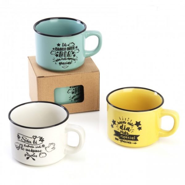 Tazas con Frases de Agradecimiento estilo Retro | Mimos de Trufa